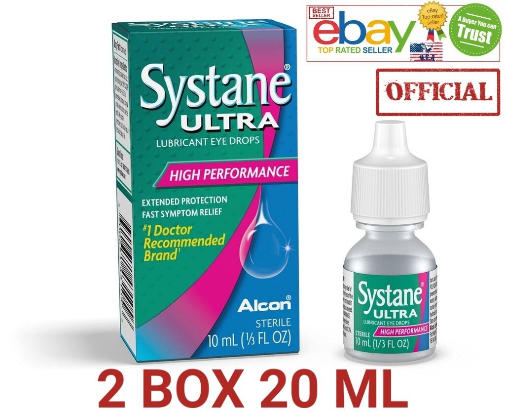 Systane Ultra 20 ml Lubricant Eye Drops OFFICIAL USA Dry Red Eye Relief ...