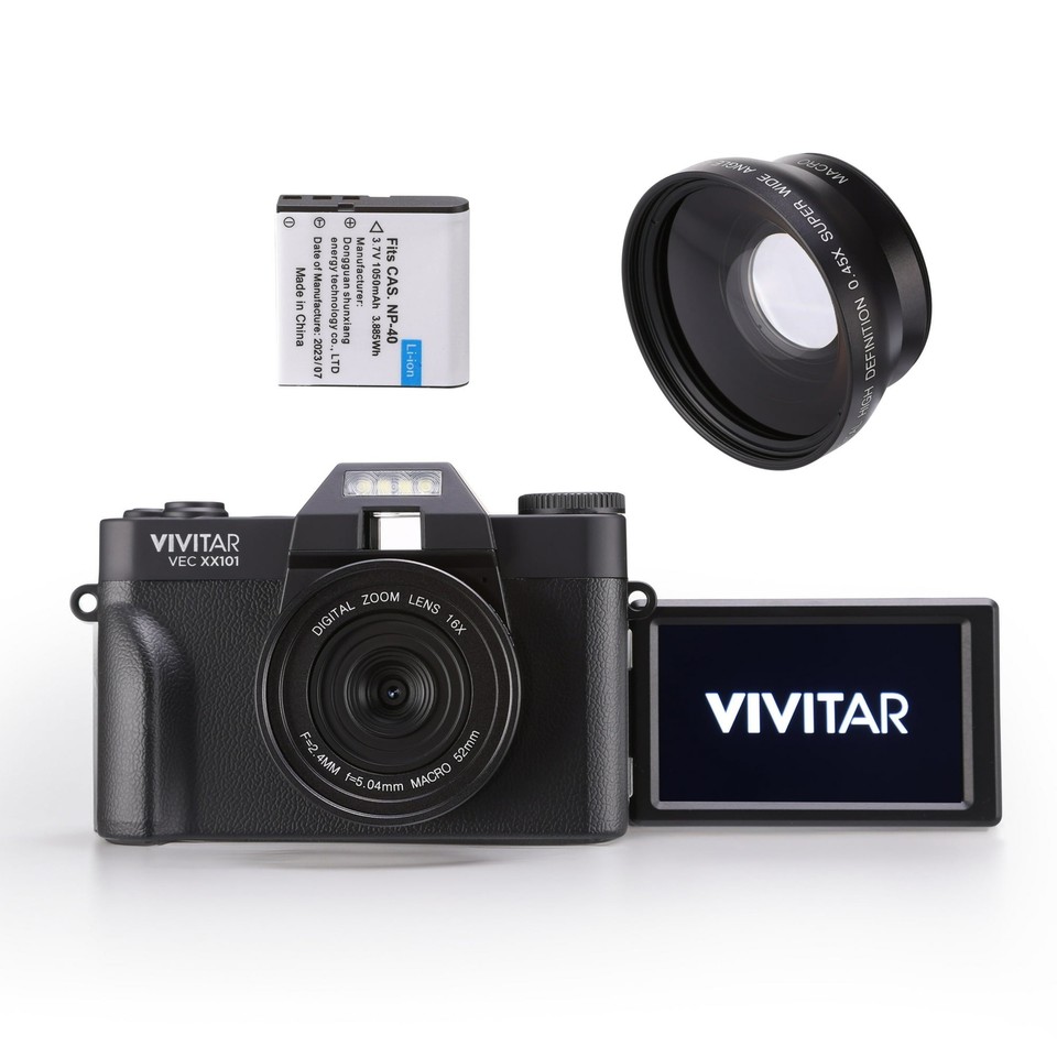 Vivitar 4K Digital Camera with 8x Digital Zoom and 3" LED Display 20 MP ...