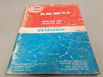 1975 DON BRAKE LININGS PARTS Catalogue 1940s on HOLDEN FORD etc | eBay