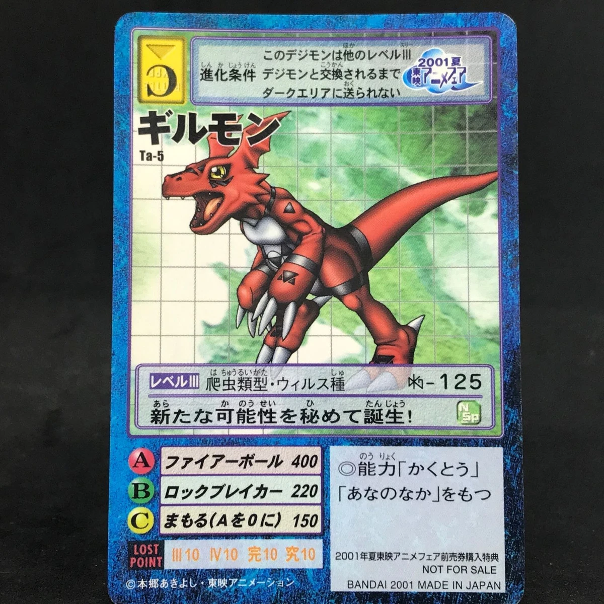 Digimon Guilmon Card