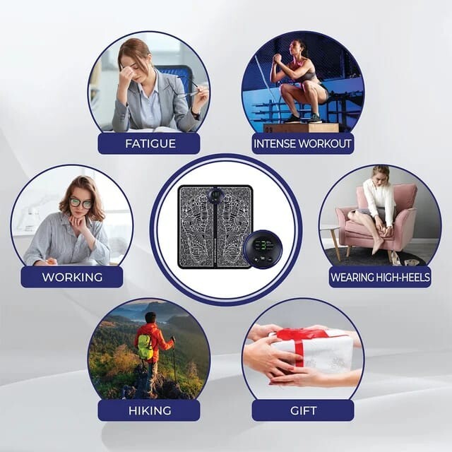 Intelligent Massager EMS Pulse Micro Current Foot Massage Ppad Charging ...