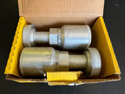 2 PCS LOT - Parker 16A78-24-20 1 1/2" SAE Code 62 Flange Head Hose ...