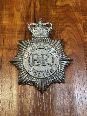 British Metropolitan Police ER Queen Elizabeth II Post 1953 Helmet ...