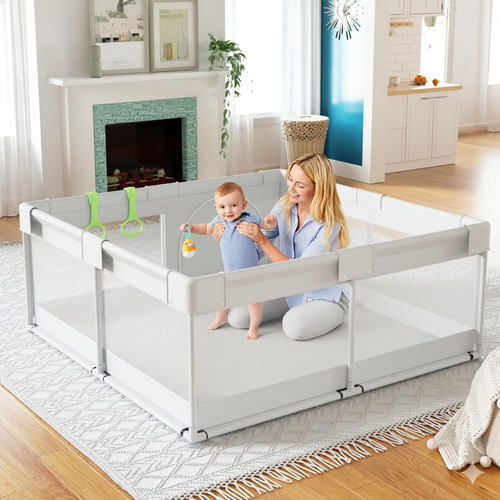 Baby Playpen, 47X47In Small Play Pen,Toddler Playpen for Apartment,Play ...