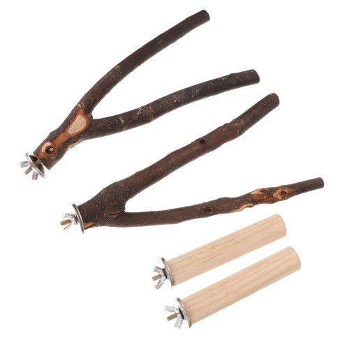 4 Pcs Wood Perch, Bird Shower Rod, Outdoor Use, Portable Stand De Jeu ...
