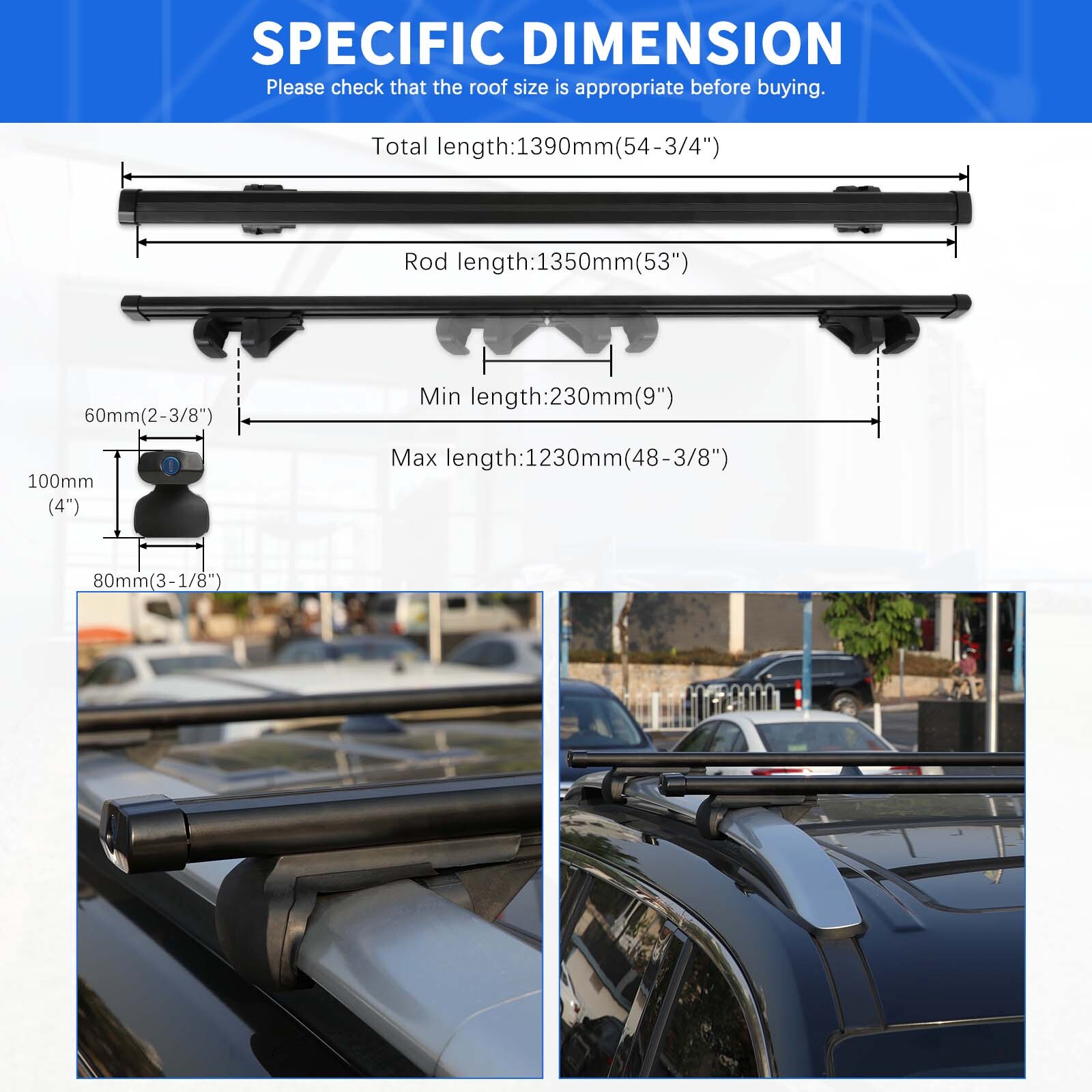 53" For Mini Cooper Countryman F60 Car Roof Rack Cross Bar Luggage ...