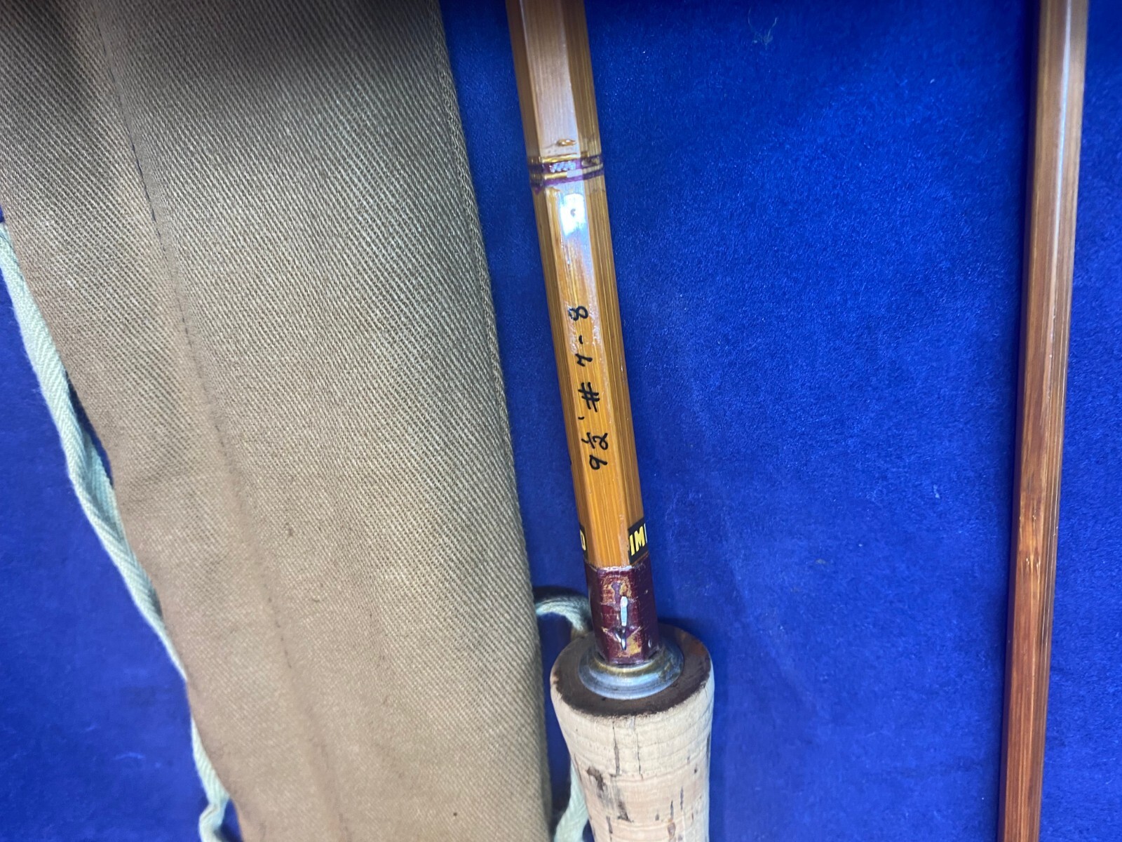Vintage The Scottie Impregnated Split Cane Fly Fishing Rod 9` 6. #7/8 J ...