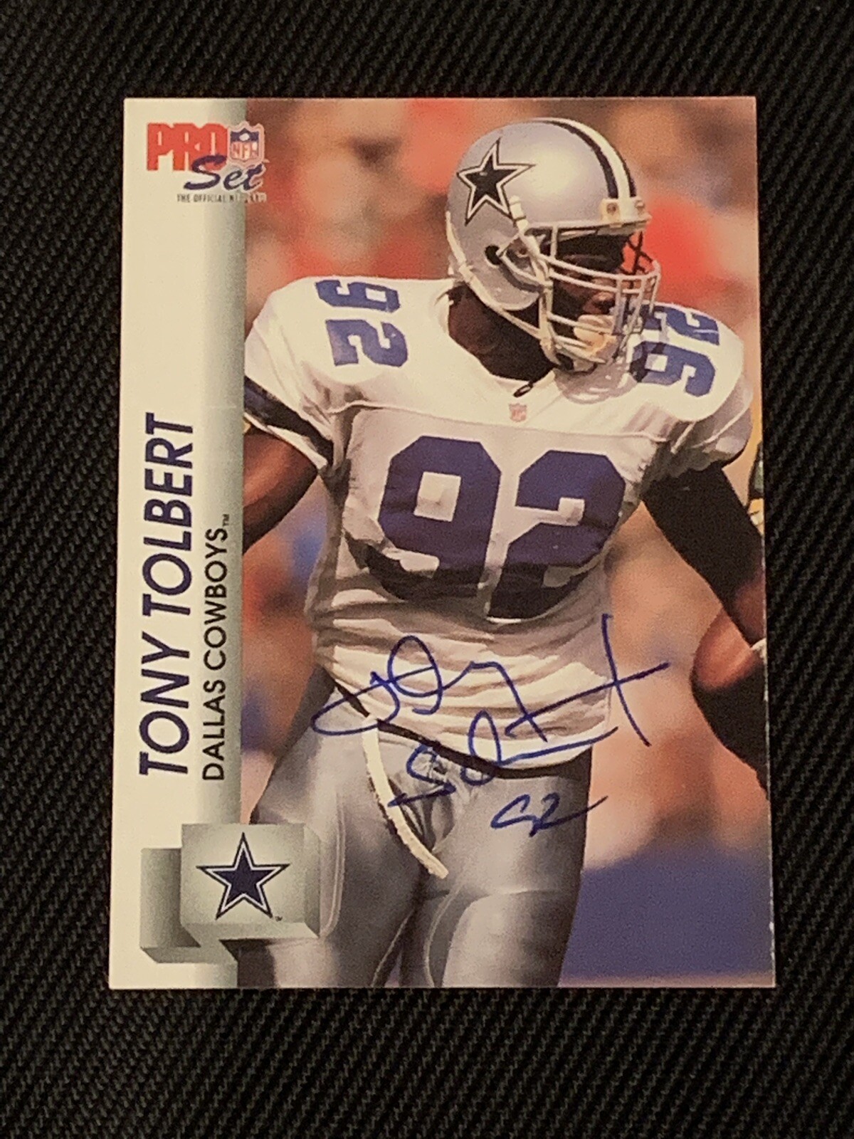 TONY TOLBERT 1992 PRO SET SIGNED AUTOGRAPHED CARD #92 DALLAS COWBOYS | eBay