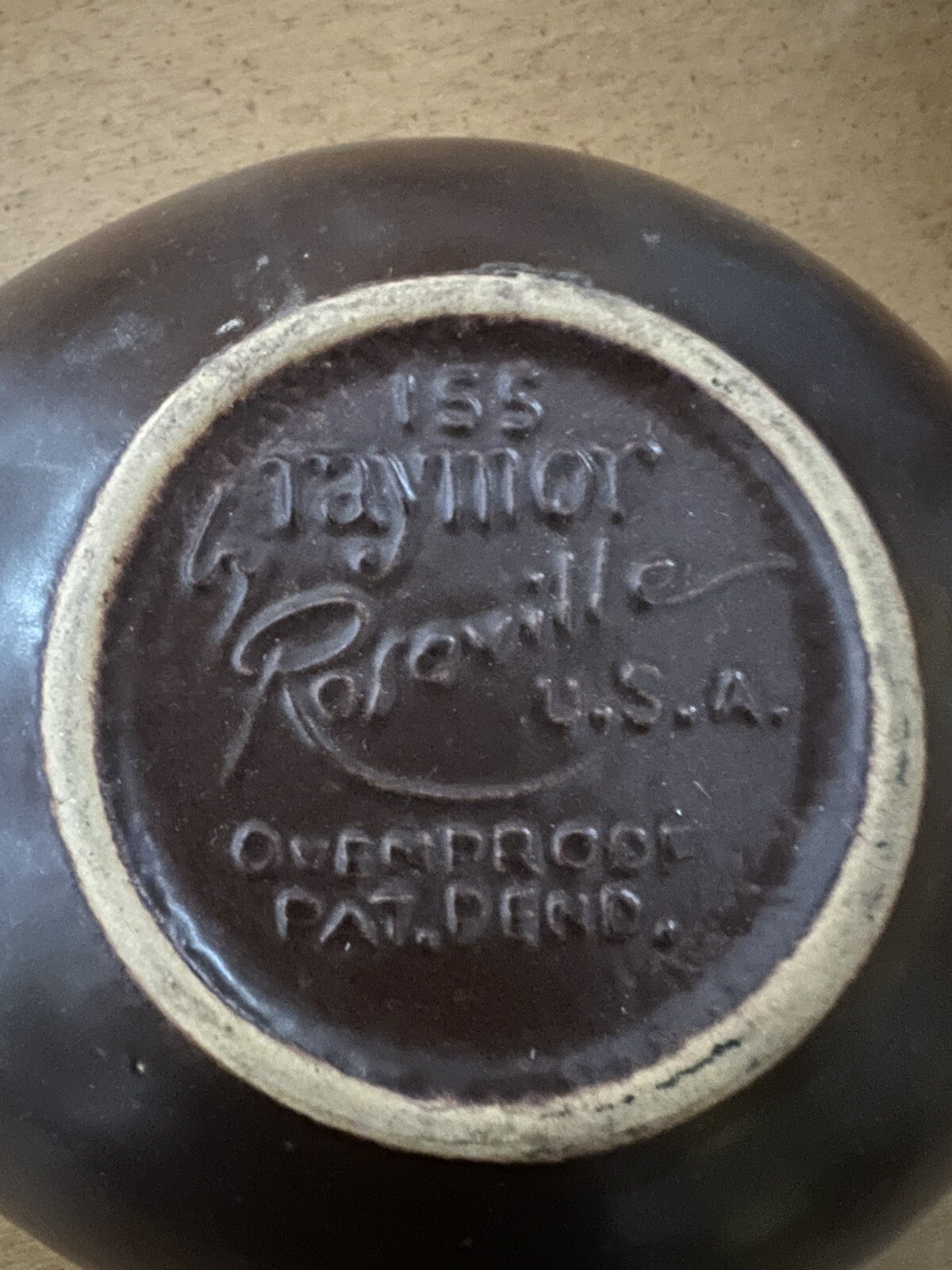 Vintage Ben Seibel Roseville Pottery Raymor 155 Soup Bowl, Dark Brown ...