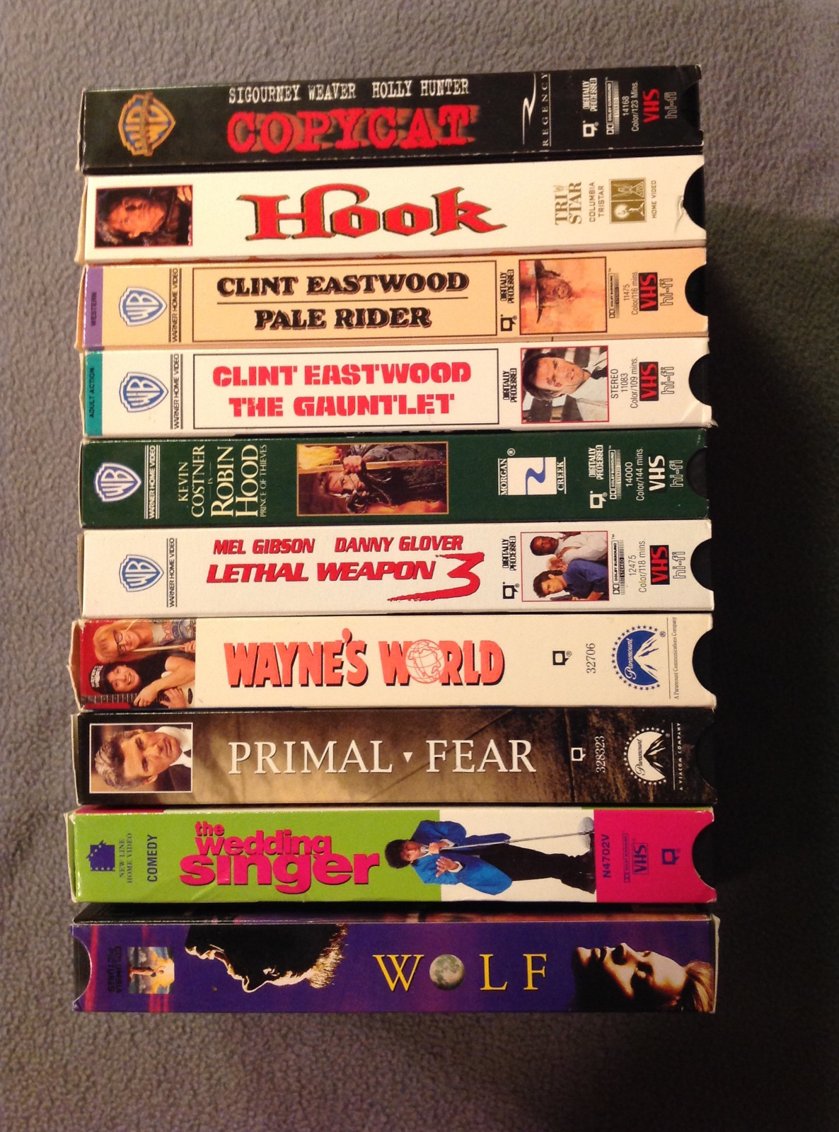 LOT OF 10 VINTAGE HIT MOVIES ON VHS TAPE -Original Owner -Non Rentals ...