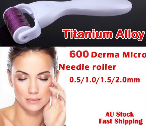 Titanium 600 Derma Micro Needle Roller Skin care Scars Anti Aging ...