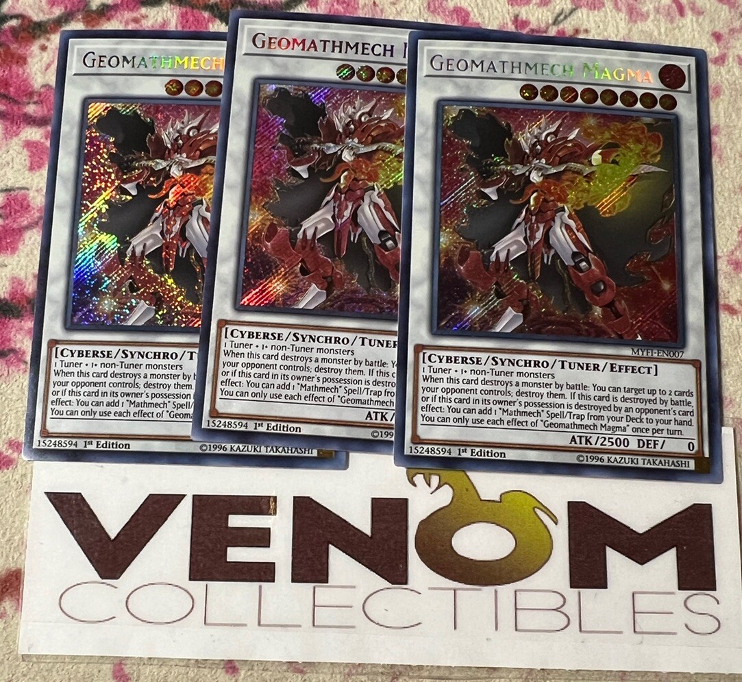 3x (M/NM) - Geomathmech Magma - MYFI-EN007 - Secret Rare - 1st Edition ...