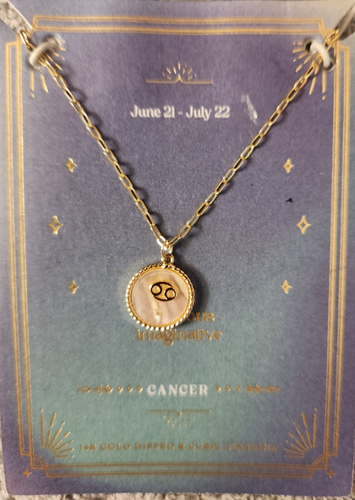 Soul Stacks Star Sign Cancer 14K Gold Dipped & Cubic Zirconia Pendant ...