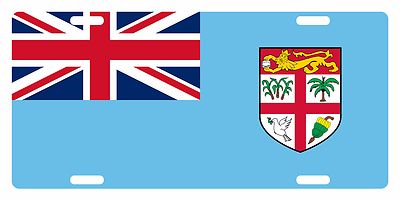 FIJI Flag Custom License Plate National Emblem ORIGINAL Version | Front ...