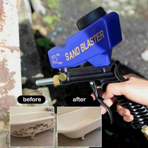 Hand Held Portable Media Spot Sand Blaster Gun Air Gravity Feed Rust ...
