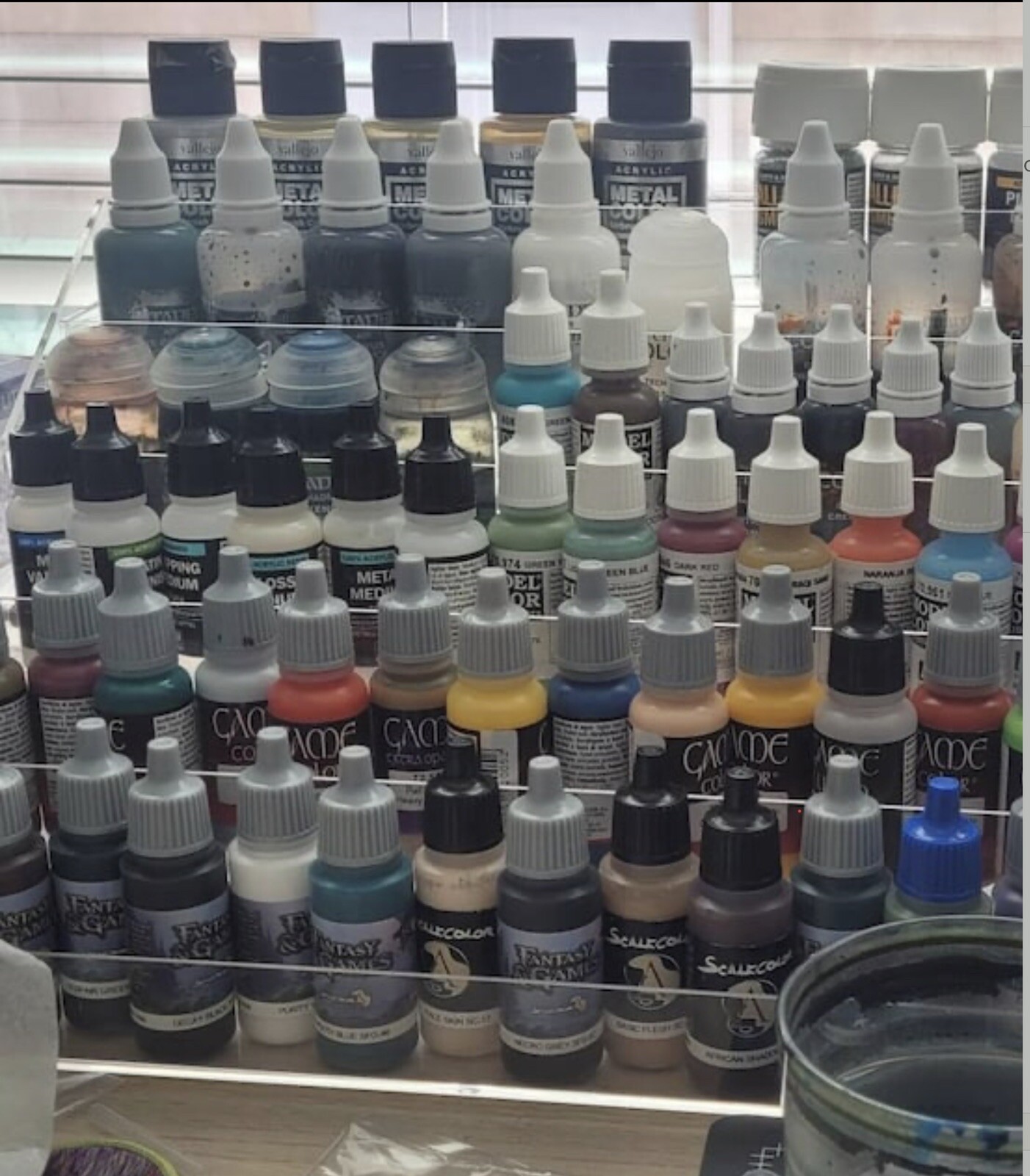 Clear Acrylic 6 Tier Display Shelf for Citadel Paint Vallejo Model ...