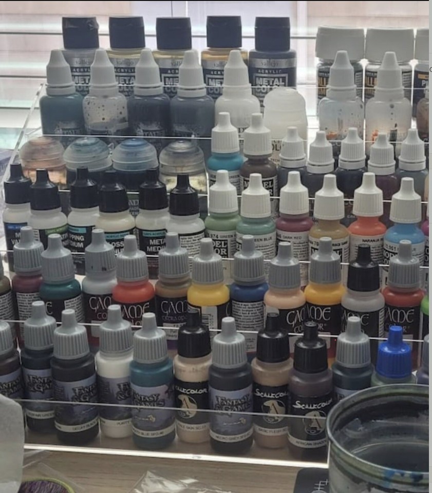 Clear Acrylic 6 Tier Display Shelf for Citadel Paint Vallejo Model ...