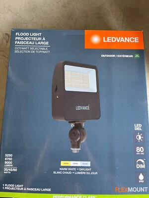 LEDVANCE FLOODLT2AS140UNHD8SC2BZP/63862 Flood Light, 80, 100, 140 W ...
