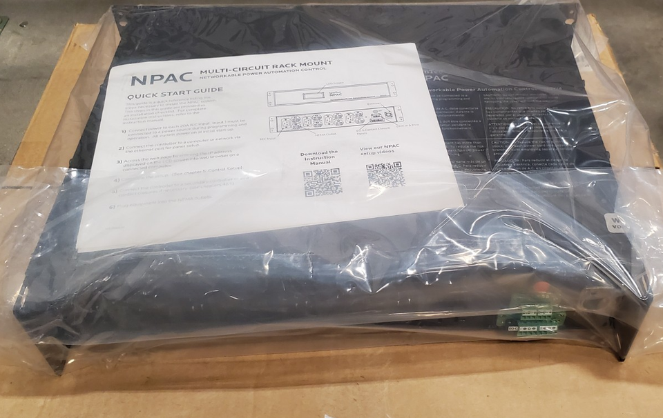 LynTec NPAC-120-4 NPAC Rack-Mount Panel Power Automation w/Four 120V ...