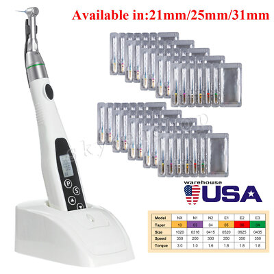 Reciprocating LED Dental Endo Motor 16:1 Cordless /10Packs NITI Files ...