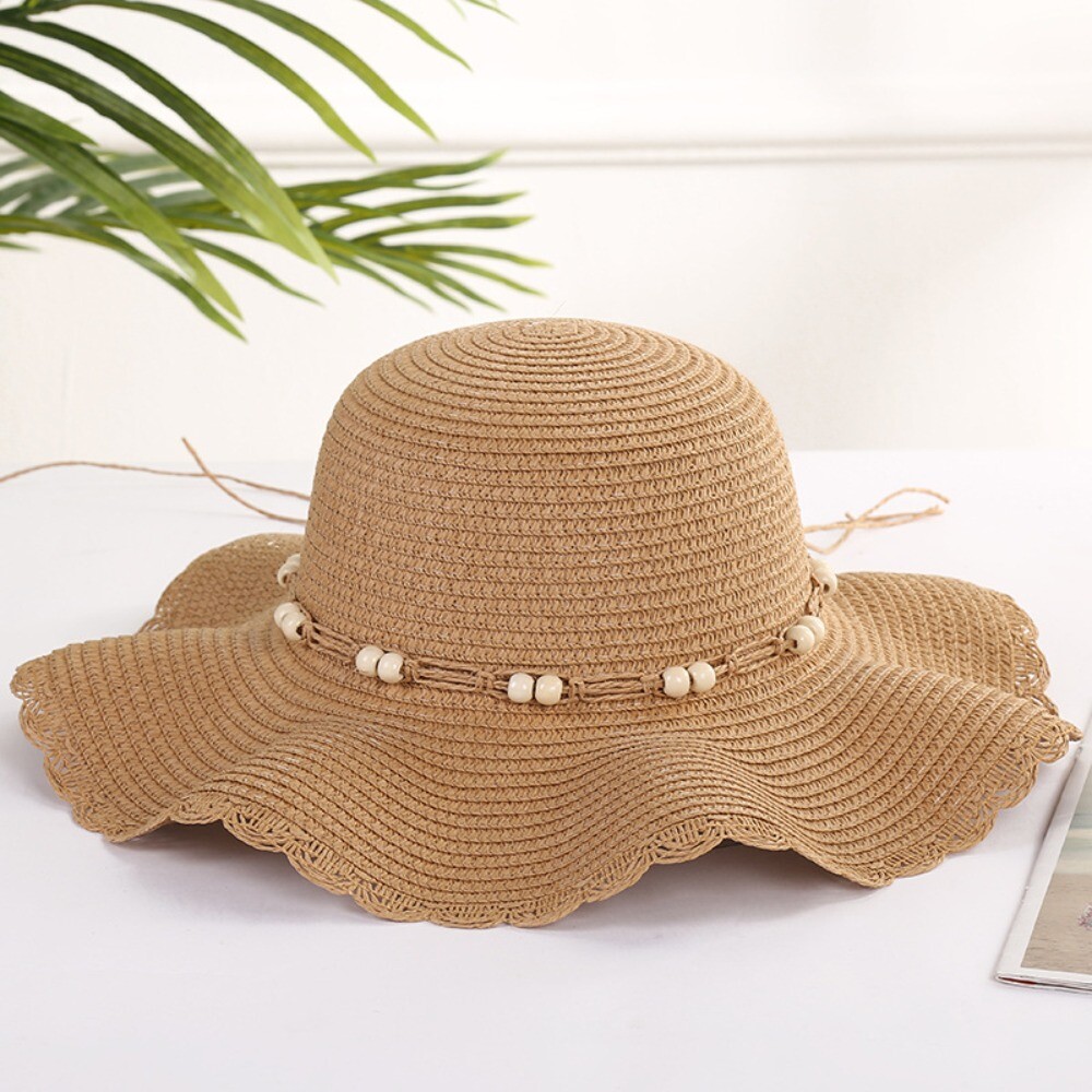 Breathable Straw Hats Big Brim Sun Hats Foldable Sunscreen Cap Outdoor ...