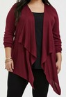Torrid Drape Front Cardigan Red Wine 0 L 12 #34237 | eBay