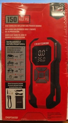 CRAFTSMAN Portable AIR Inflator & Power Source Rechargeable 12v ...