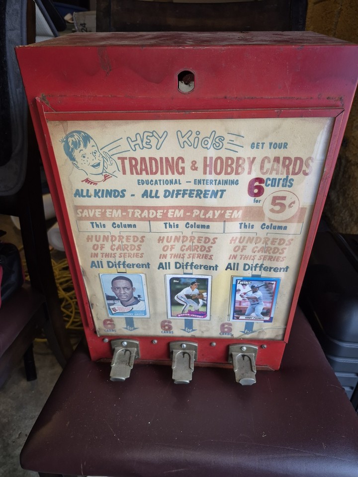 1960s To 1970s Oak Baseball Card Vending Machine | eBay