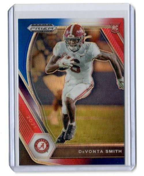 2021 Prizm Draft DEVONTA SMITH ROOKIE CARD Prizms Red White Blue Phil ...