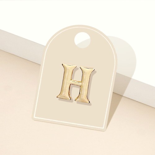Monogram Initial Brooche Pin Name Personalized Mini 0.6" Lapel GOLD ...
