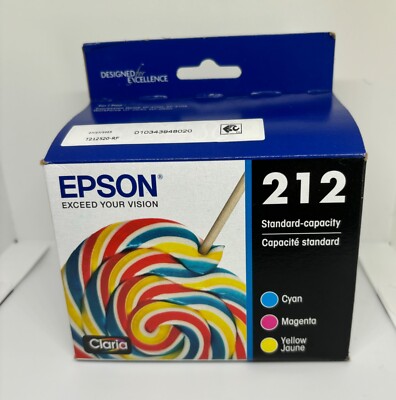 Epson 212 Tri-Color Ink Cartridges Pack Genuine EXP 07/23 SEALED | eBay