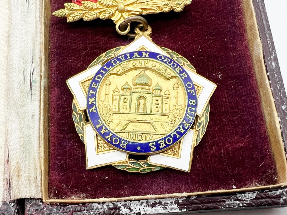 ANTIQUE / VINTAGE RAOB GLE MEDAL JEWEL 1932 BYDNAD LODGE WILLIAM ...