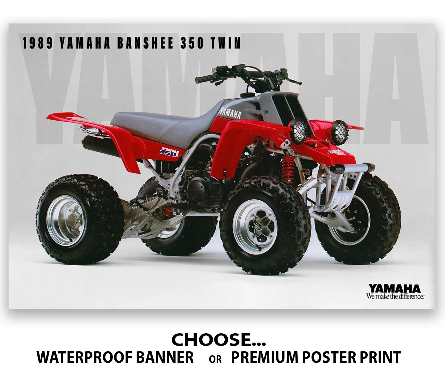 Купить Ибей | 1989 Yamaha Banshee 350 Flyer Poster Banner OEM Brochure ...