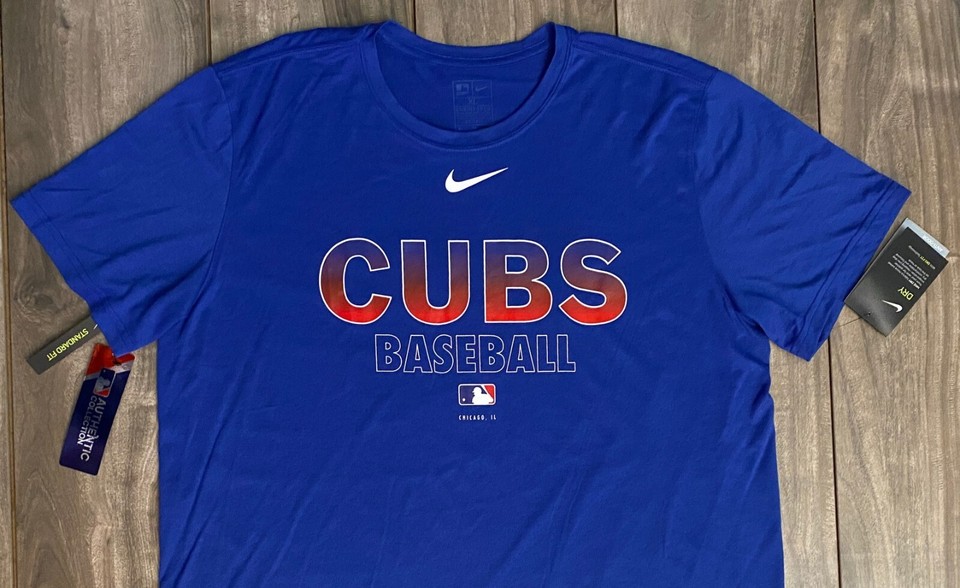 Nike Authentic Chicago Cubs MLB Baseball TEAM PRACTICE Training Shirt ...