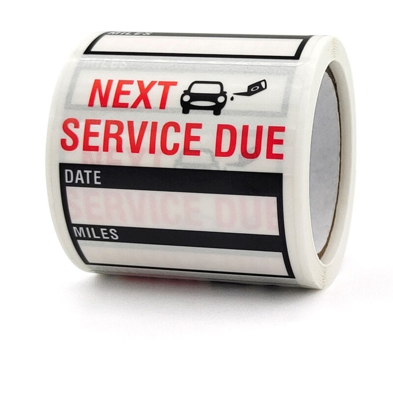 150 Pcs Oil Change Auto Maintenance Service Due Reminder Stickers ...