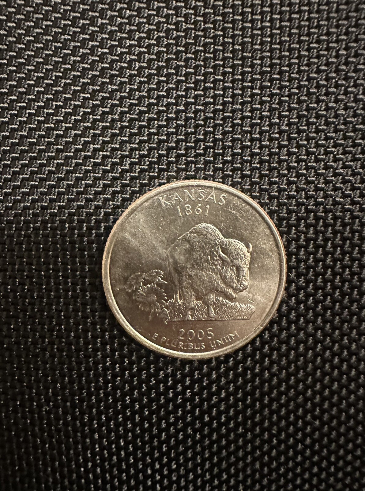 rare quarter us coins Kansas 1861 2005 Coin With Defect on Buffalos Leg ...