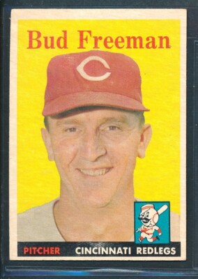 1958 Topps #27: BUD FREEMAN Cincinnati Reds ~ EX to EX-MT | eBay