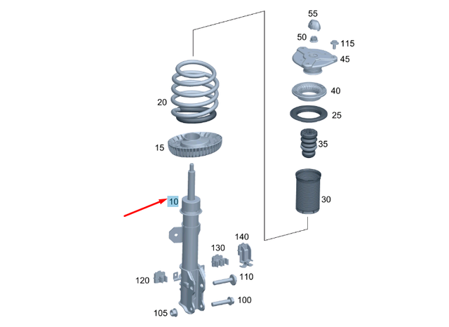 MERCEDES-BENZ VITO W447 FRONT SHOCK ABSORBER A4473205638 GENUINE for ...