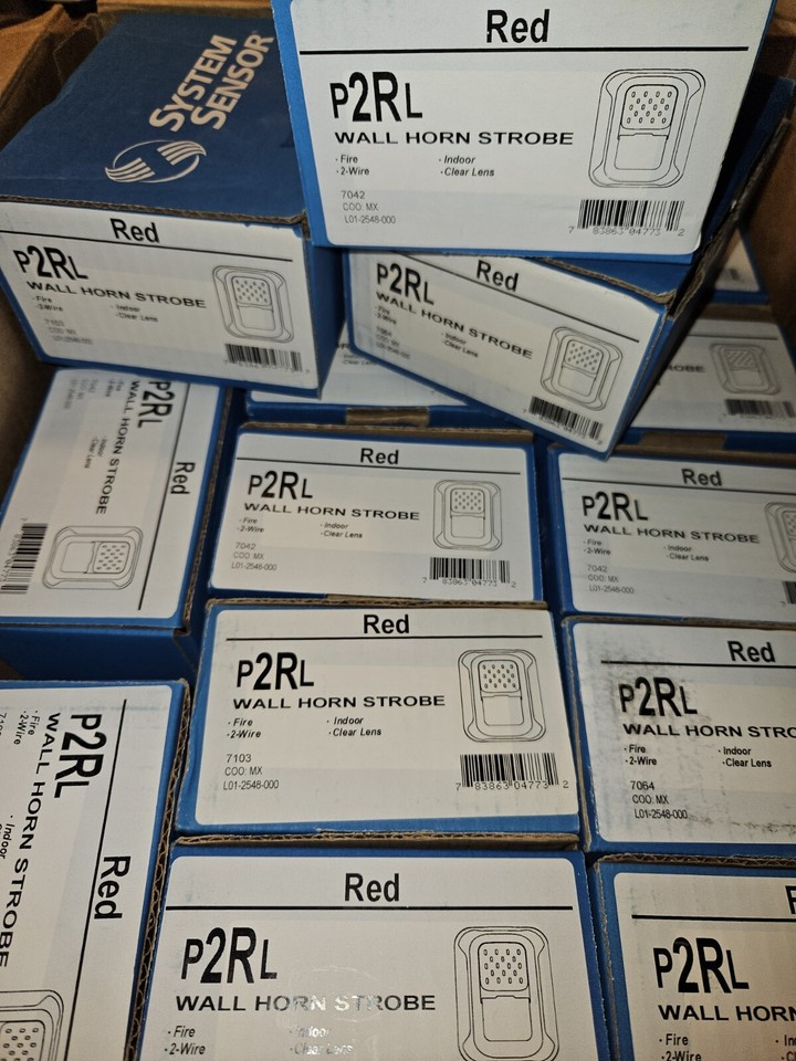 System Sensor P2RL Fire Alarm Horn Strobe Wall Red - BRAND NEW - FREE ...