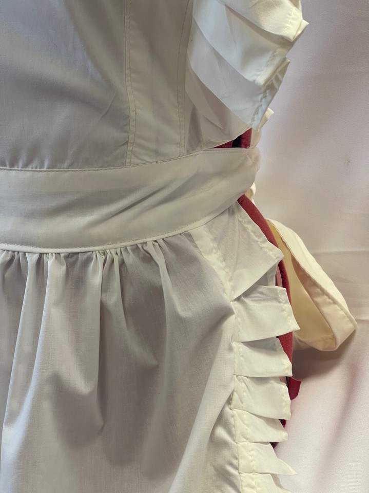 RETRO VINTAGE VICTORIAN STYLE FULL APRON / PINNY - CREAM (FC205V) | eBay UK