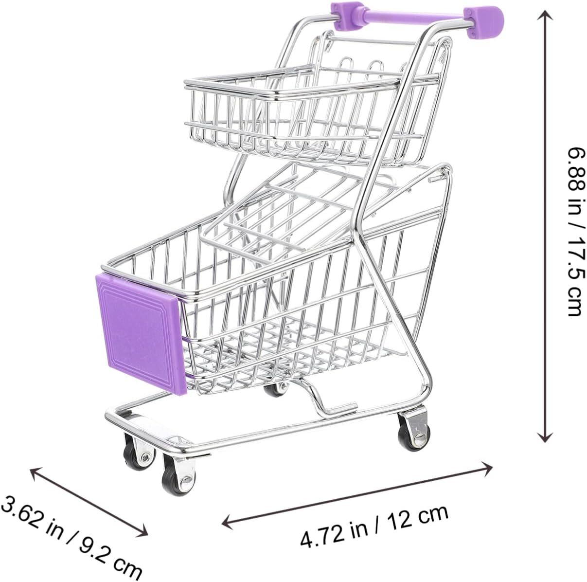 Miniature Shopping Cart Mini Metal Shopping Cart Supermarket Handcart ...