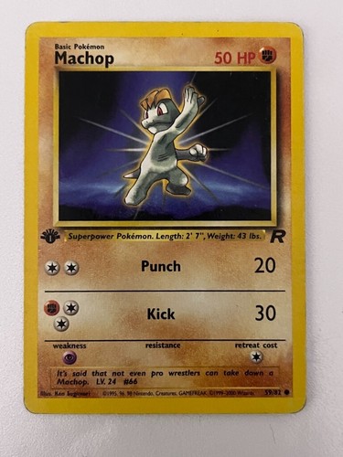 Pokémon TCG Machop Team Rocket 59 Regular 1st Edition Common MP/HP | eBay