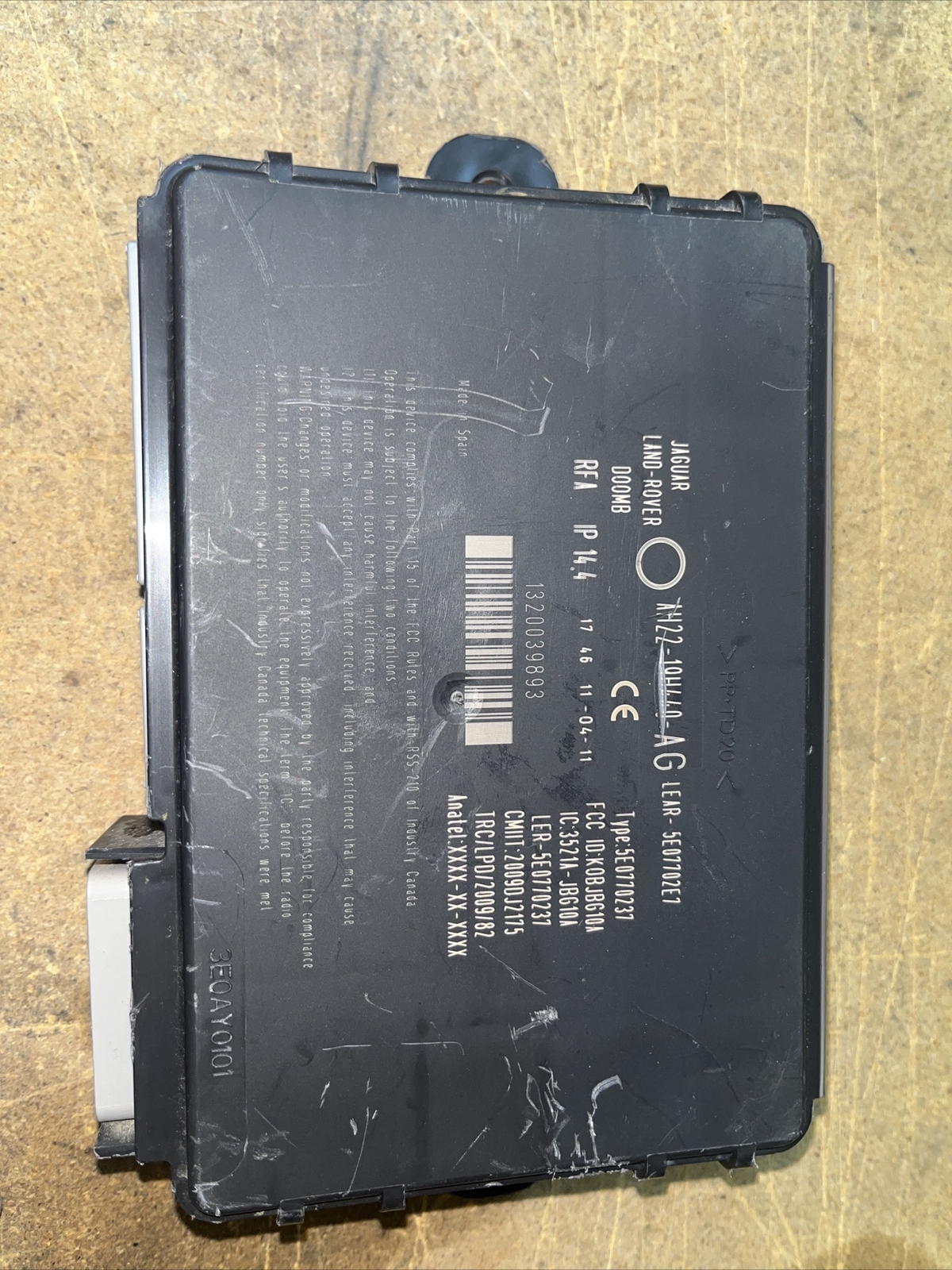 10 11 12 13 14 15 JAGUAR XJ XJL LAND ROVER KEYLESS ENTRY CONTROL MODULE ...