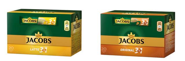 JACOBS INSTANT COFFEE 3in1 STICKS - 20x12.5G - SACHETS DISPLAY ORIGINAL ...