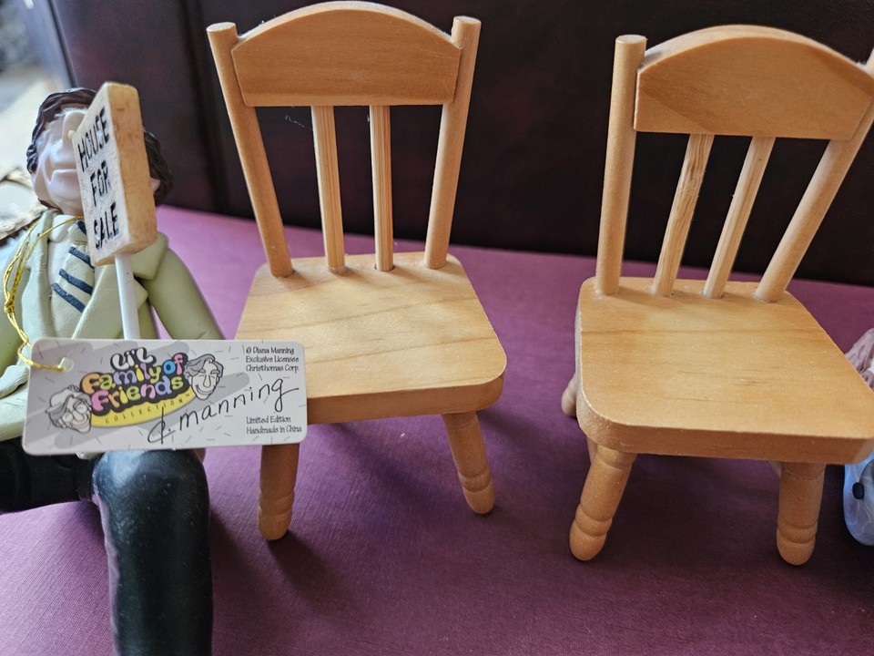 DIANA MANNING shelf sitters School Teacher & Realtor claymation statues ...