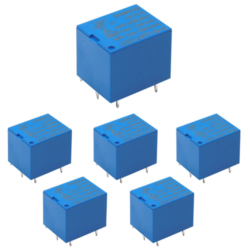 /6pcs DC 12V Coil SPDT PCB Relay 5 Pins Mini PCB Power Relay JQC 3FF ...