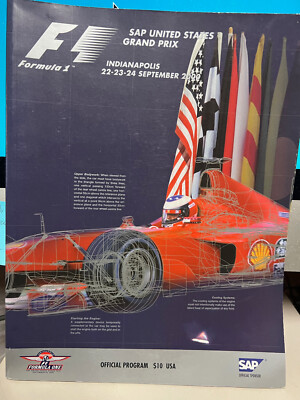 2000 SAP U. S. Grand Prix Formula One program | eBay