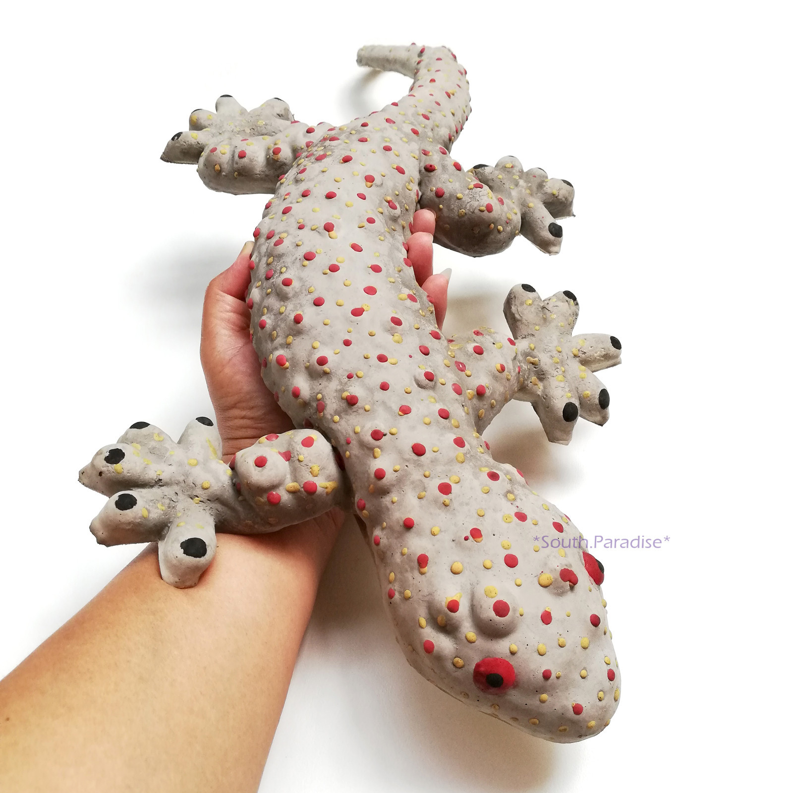 Realistic Giant Rubber Gecko Toy Fake Lizard Reptile Funny Decorate ...