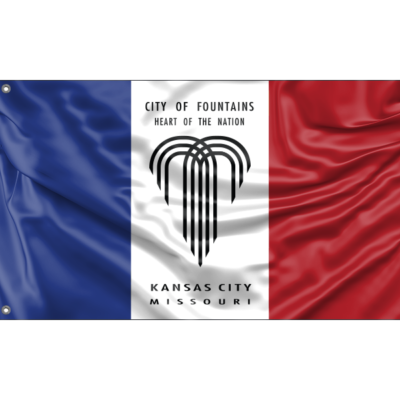 Kansas City Missouri Flag Missouri State Flag Waving With The National