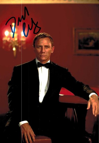 Daniel Craig * Original Signature on Photo Print Card 10x15 - No. 806 j ...
